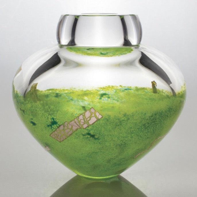 Meadow Emperor Bowl | Contemporary Handblown Glass Art – Randi Solin Glass